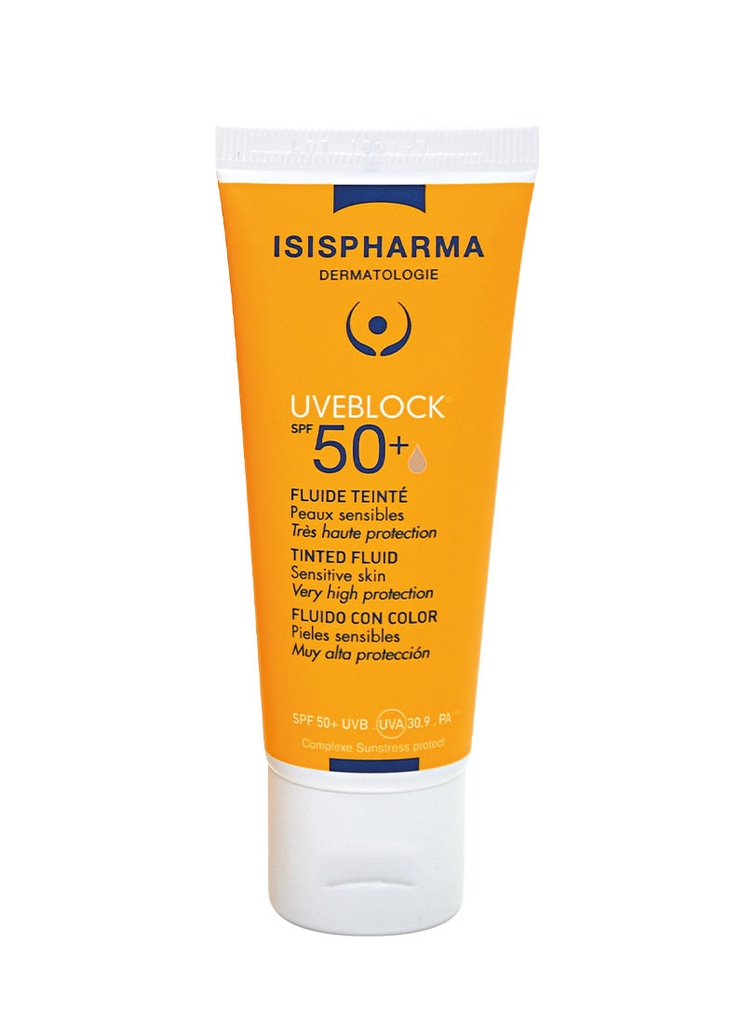 Uveblock Protector Solar Fluido Tinte SPF 50+ de 40 ml | Dermashop